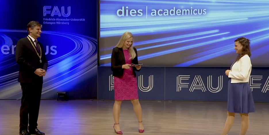 Silvia Budday as FAUinnovator at dies academicus 2021 - BRAINIACS